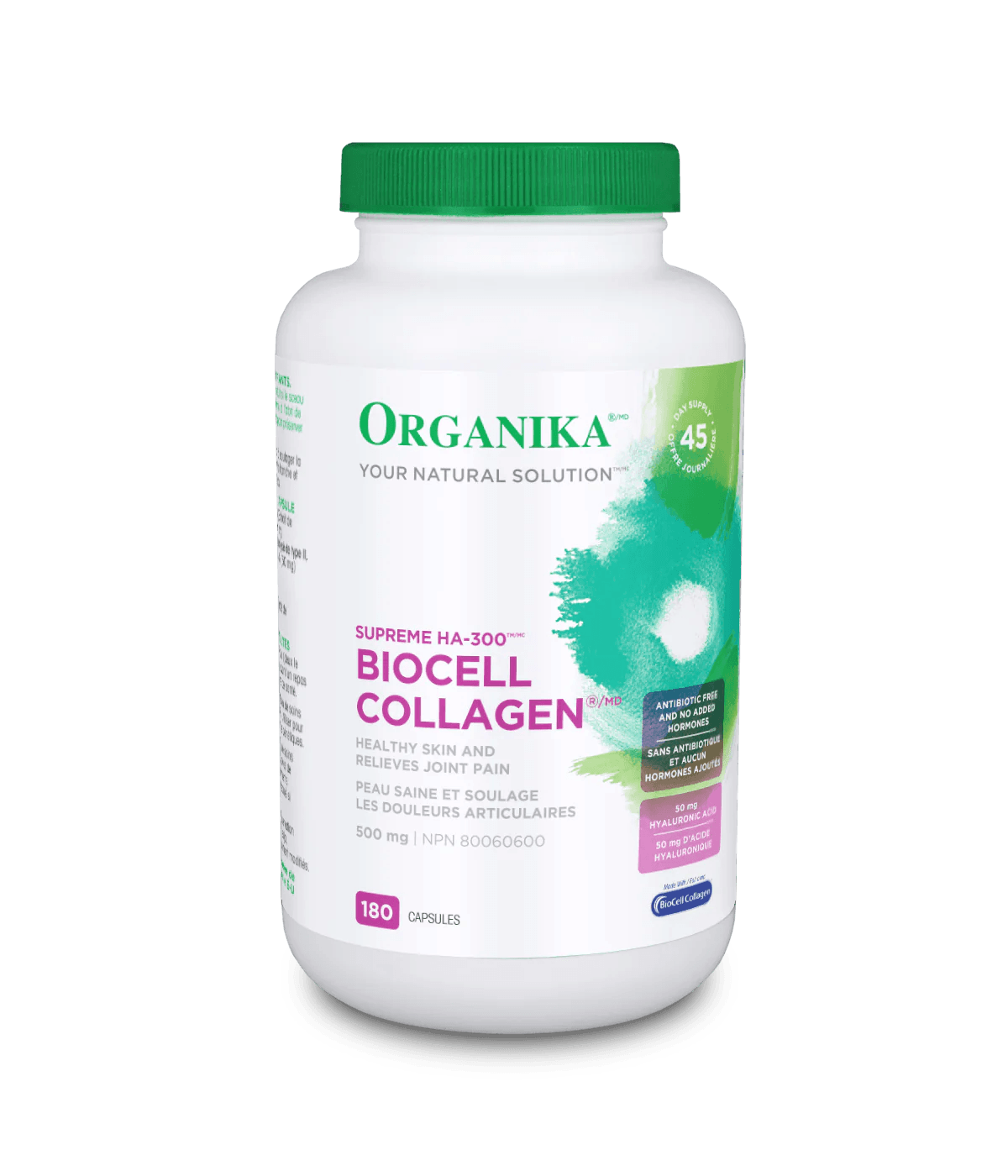 Organika Biocell Collagen 500mg 180 Capsules