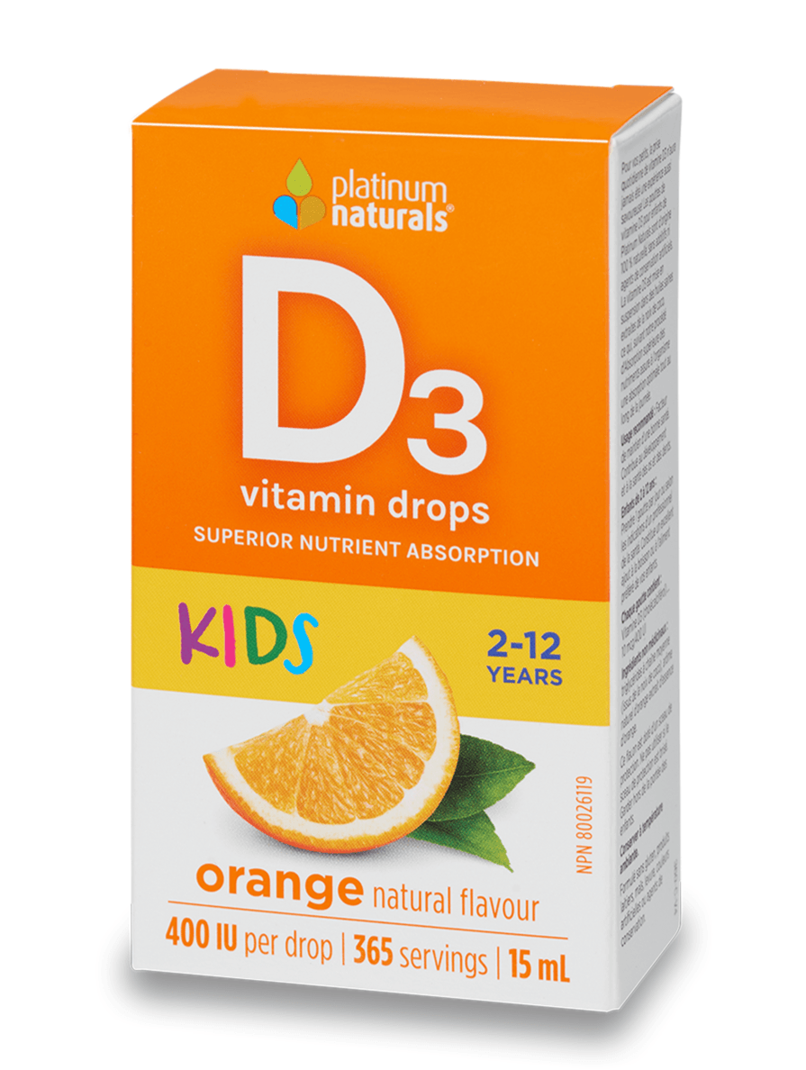 Platinum Naturals Vitamin D3 Drops 400IU For Kids 15mL