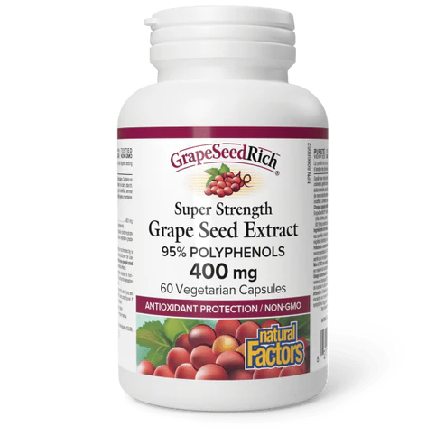 Natural Factors Grape Seed Rich Super Strength Grape Seed Extract 400m