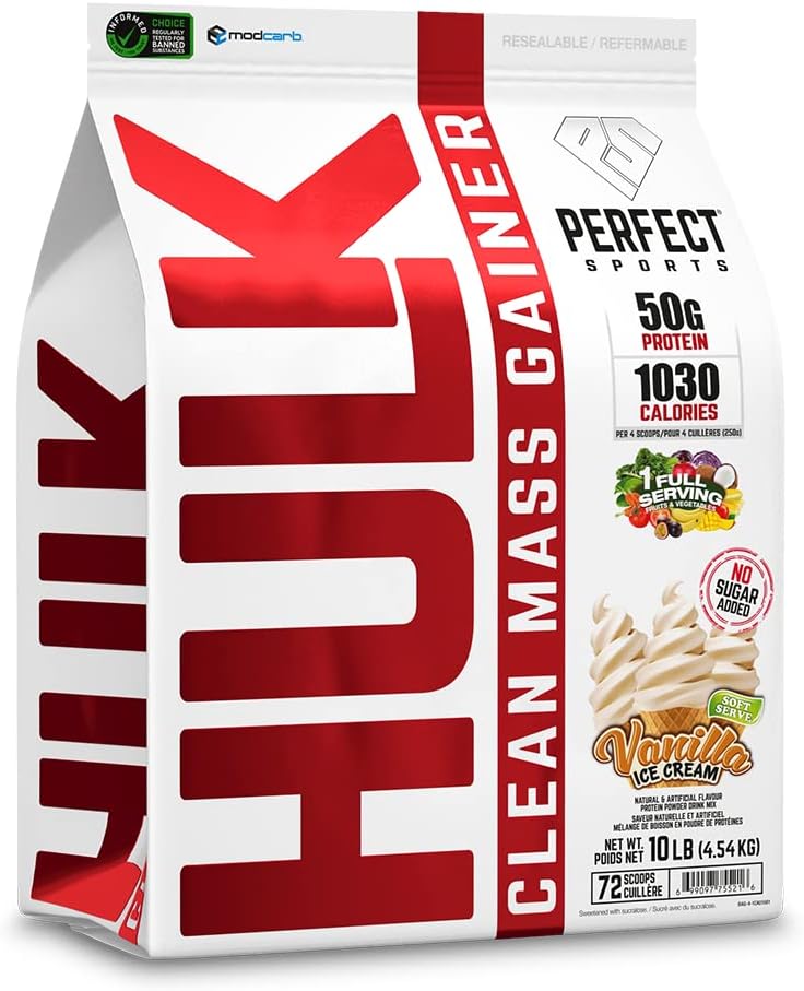 Perfect Sports HULK Clean Mass Gainer Vanilla Ice Cream 10lb