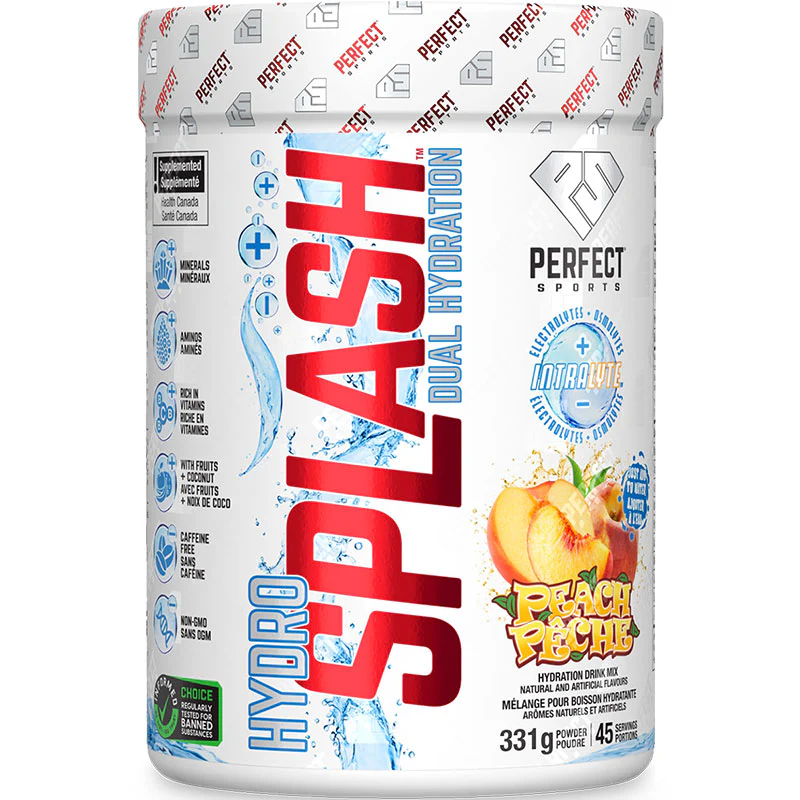 Perfect Sports Hydro SPLASH Dual Hydration Peach 331g