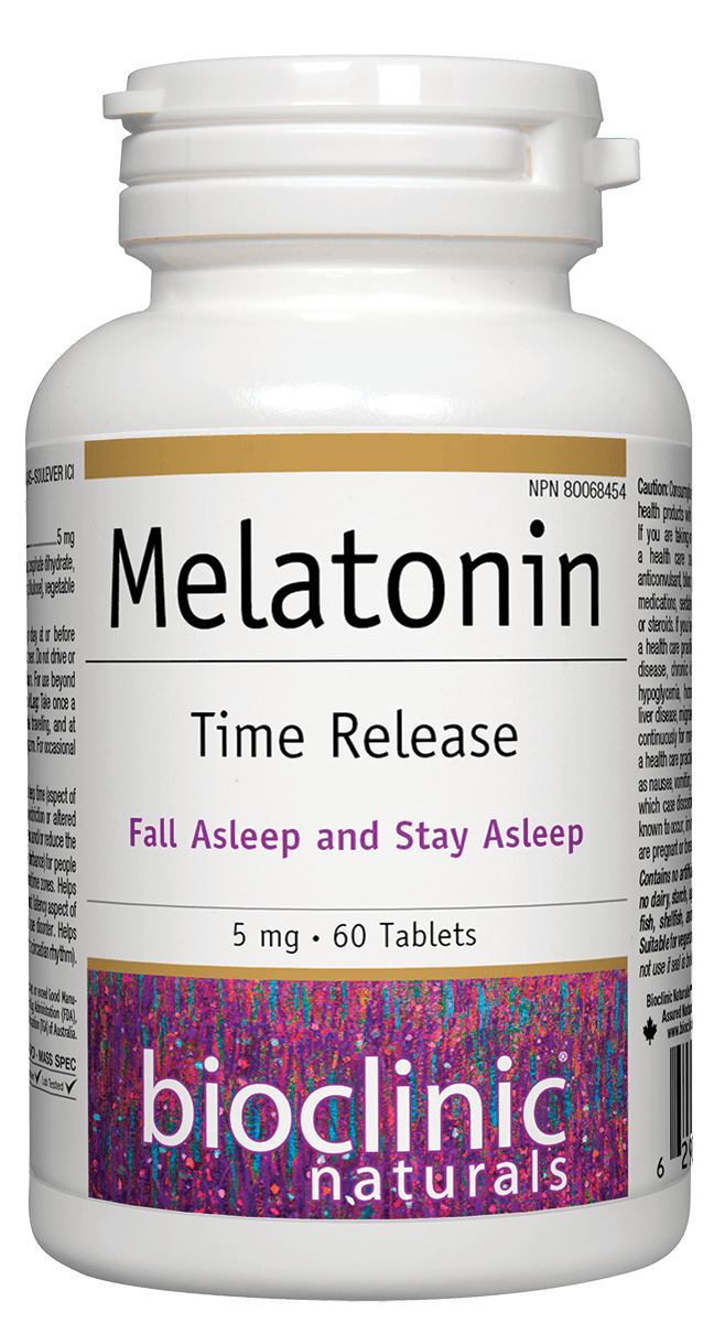 Bioclinic Naturals Melatonin Time Release 5mg 60 Tablets - Authetic