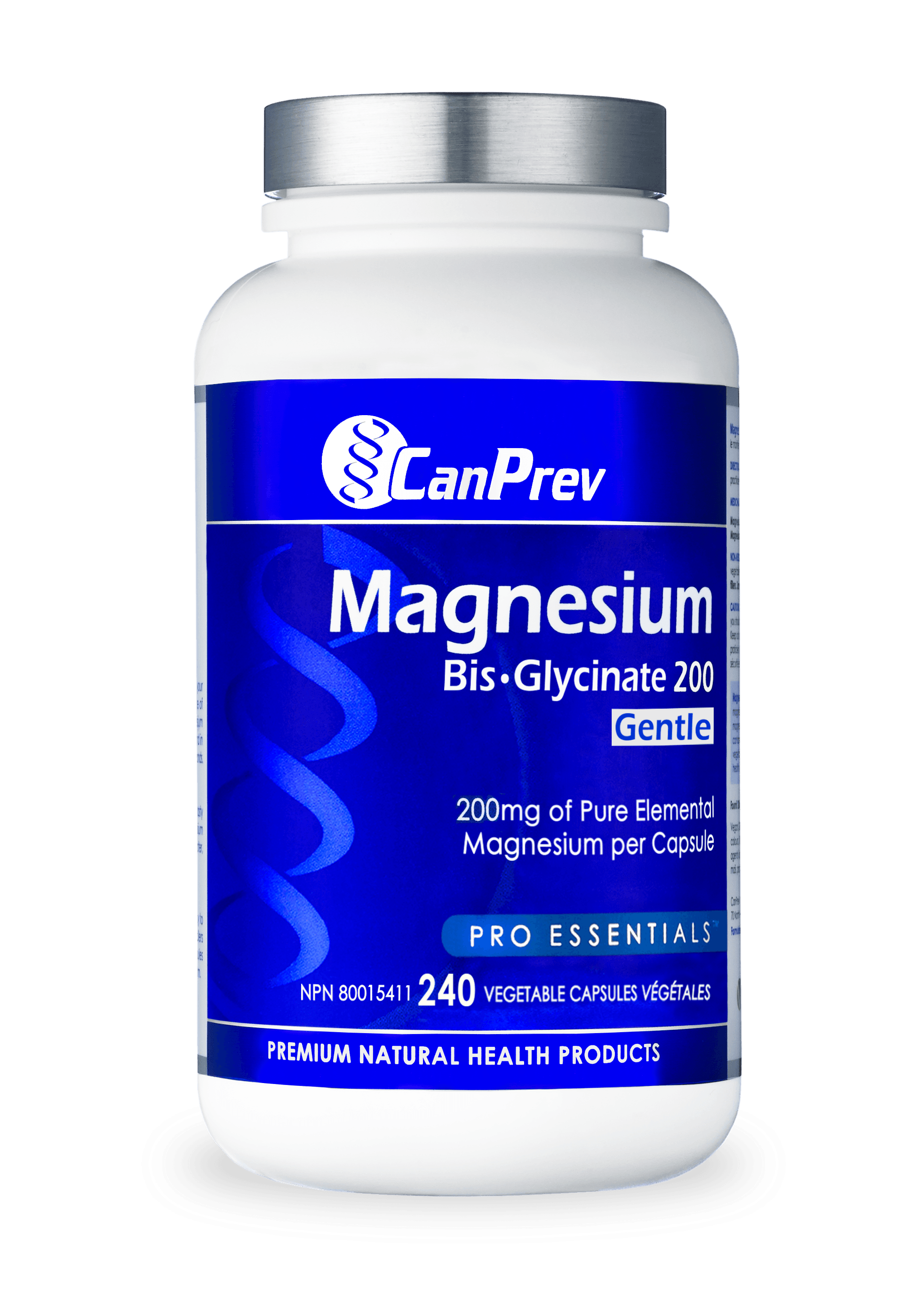 CanPrev Magnesium Bis-Glycinate 200 Gentle 240 Veg Capsules