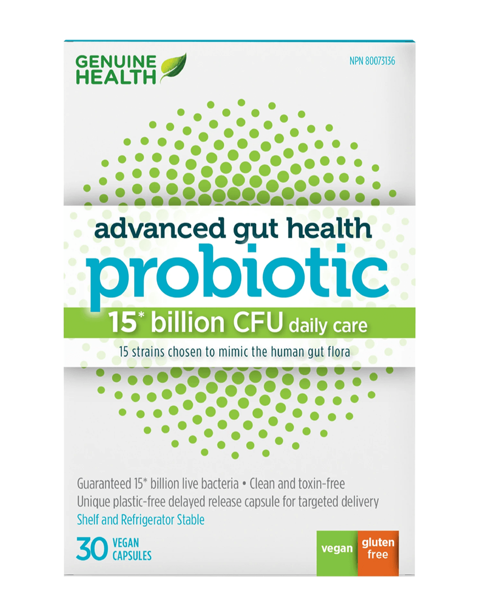 Genuine Health Advanced Gut Health Probiotic 15 Billion CFU 30 Capsule