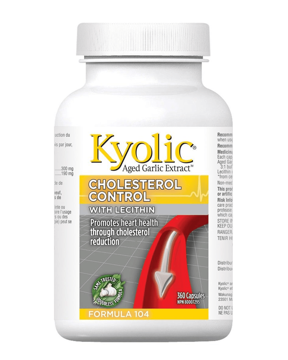 Kyolic Formula 104 Cholesterol Control with Lecithin 360 Capsules