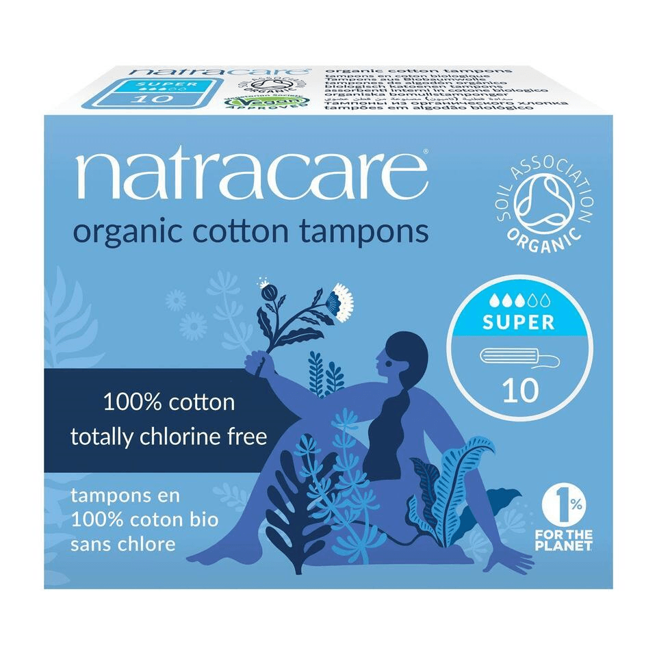Natracare Organic Cotton Super Tampons 10 Tampons