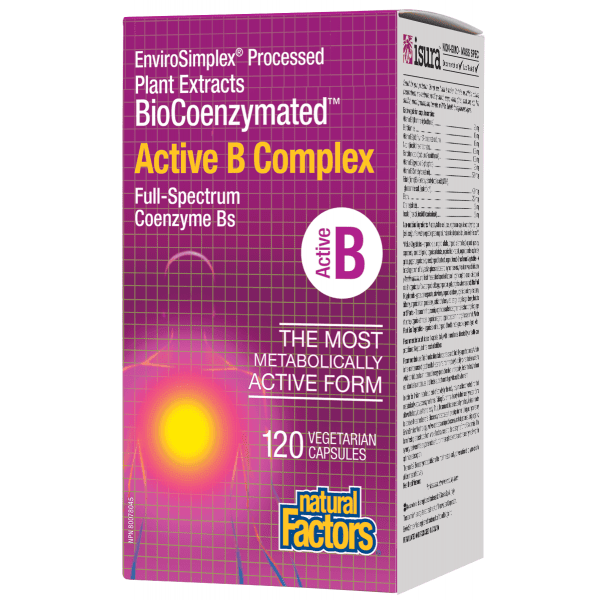 Natural Factors BioCoenzymated Active B Complex 120 Veg Capsules