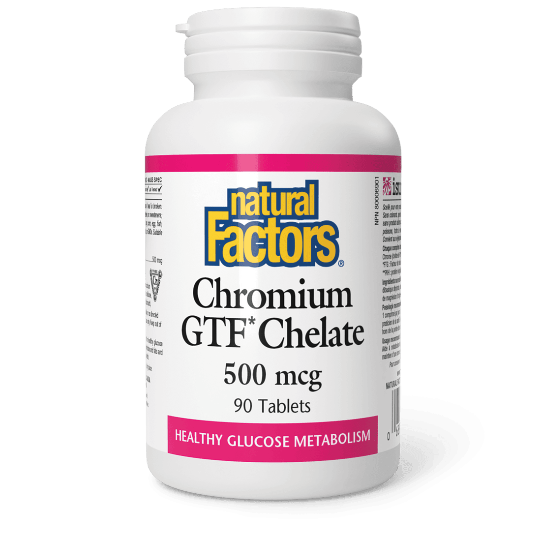 Natural Factors Chromium GTF Chelate 500mcg 90 Tablets