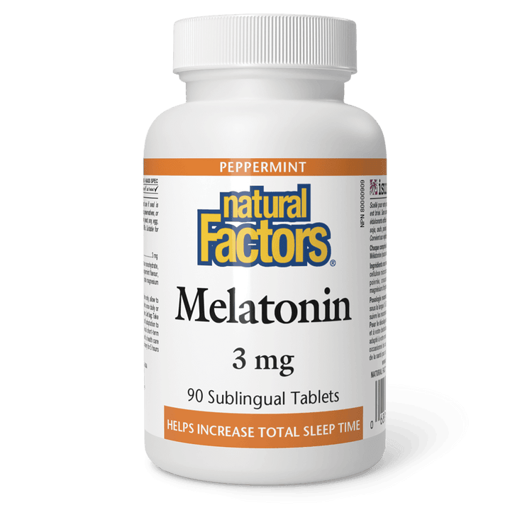 Natural Factors Melatonin 3mg Peppermint 90 Tablets