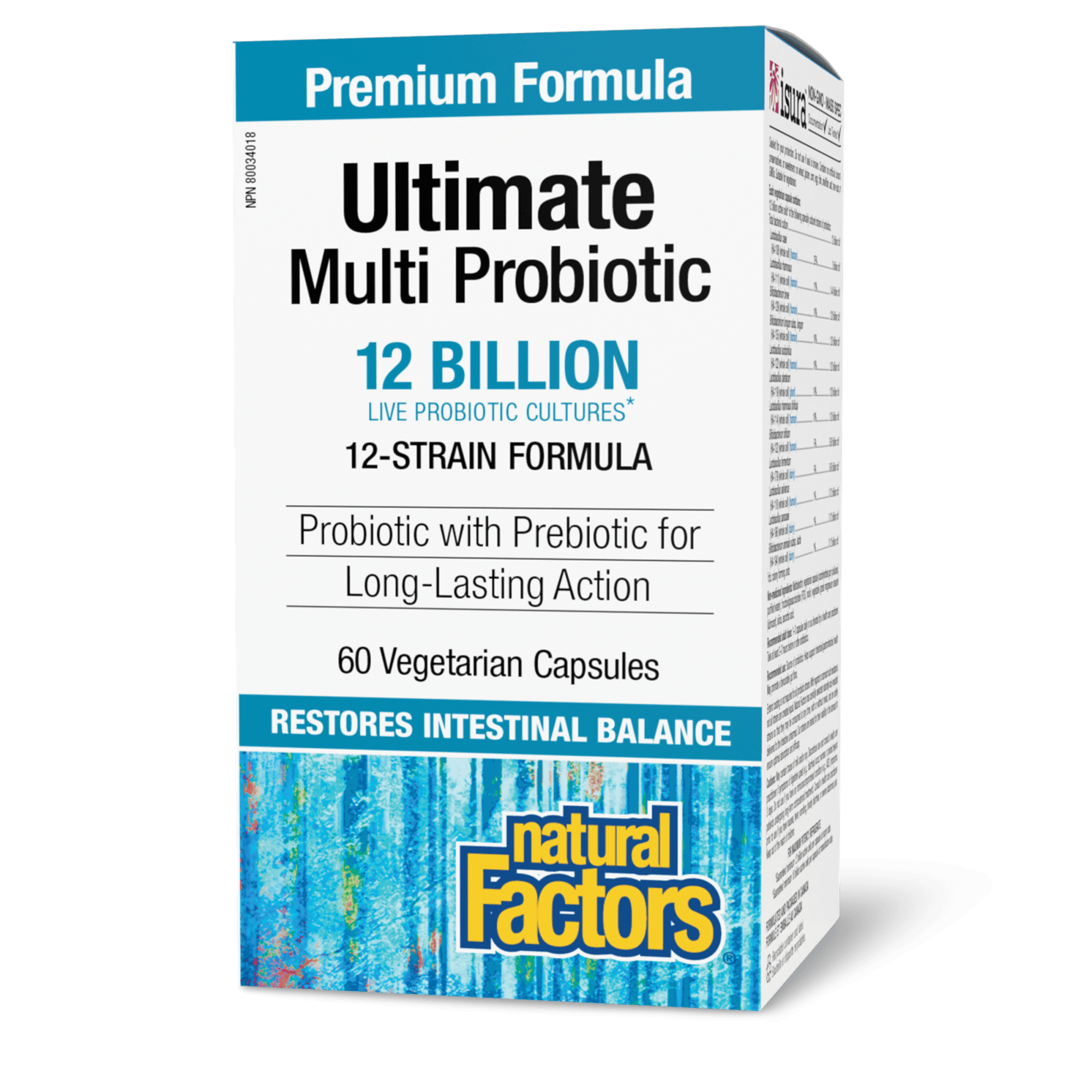 Natural Factors Ultimate Multi Probiotic 12 Billion Live Probiotic Cul