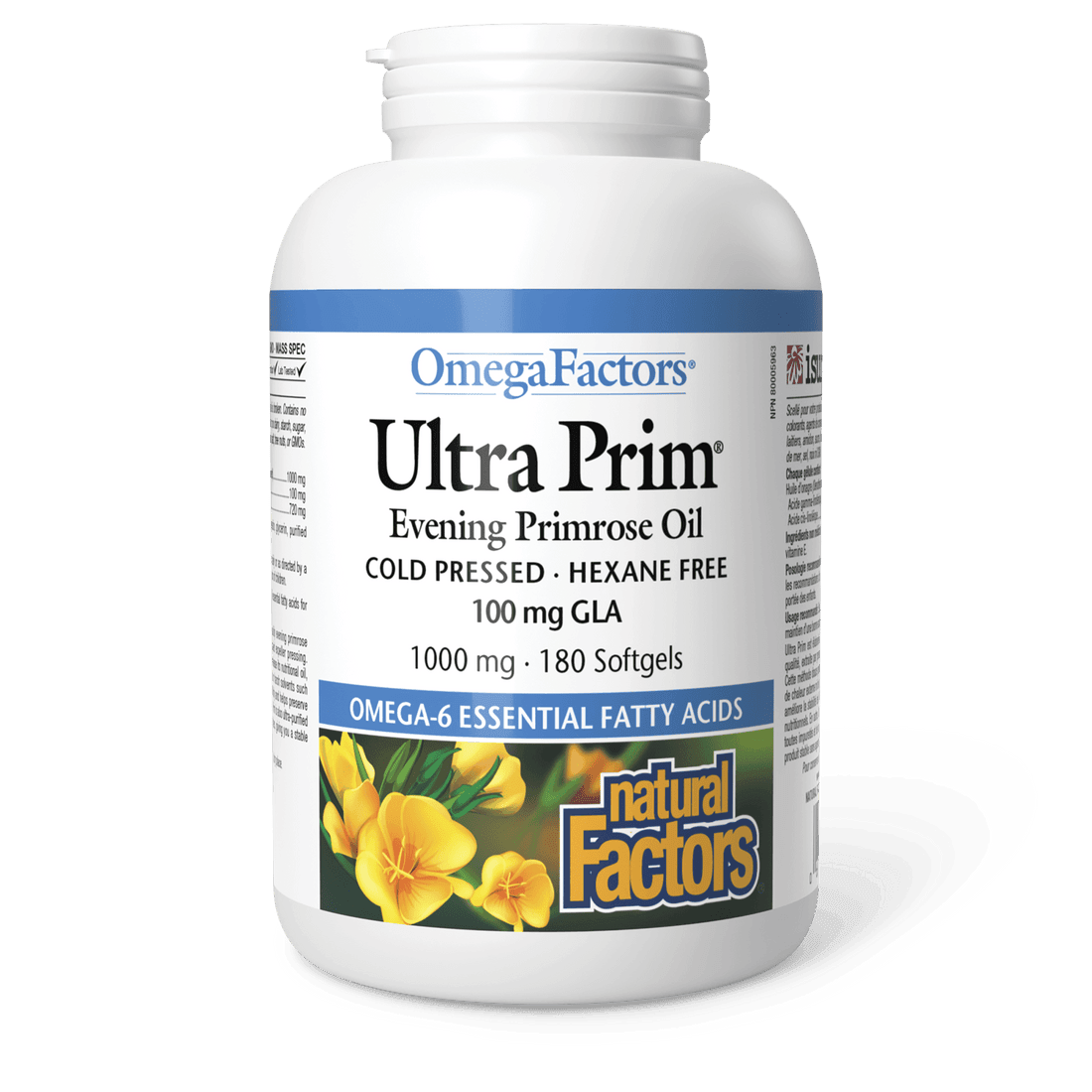 Natural Factors Ultra Prim Evening Primrose Oil 1000mg OmegaFactors 18