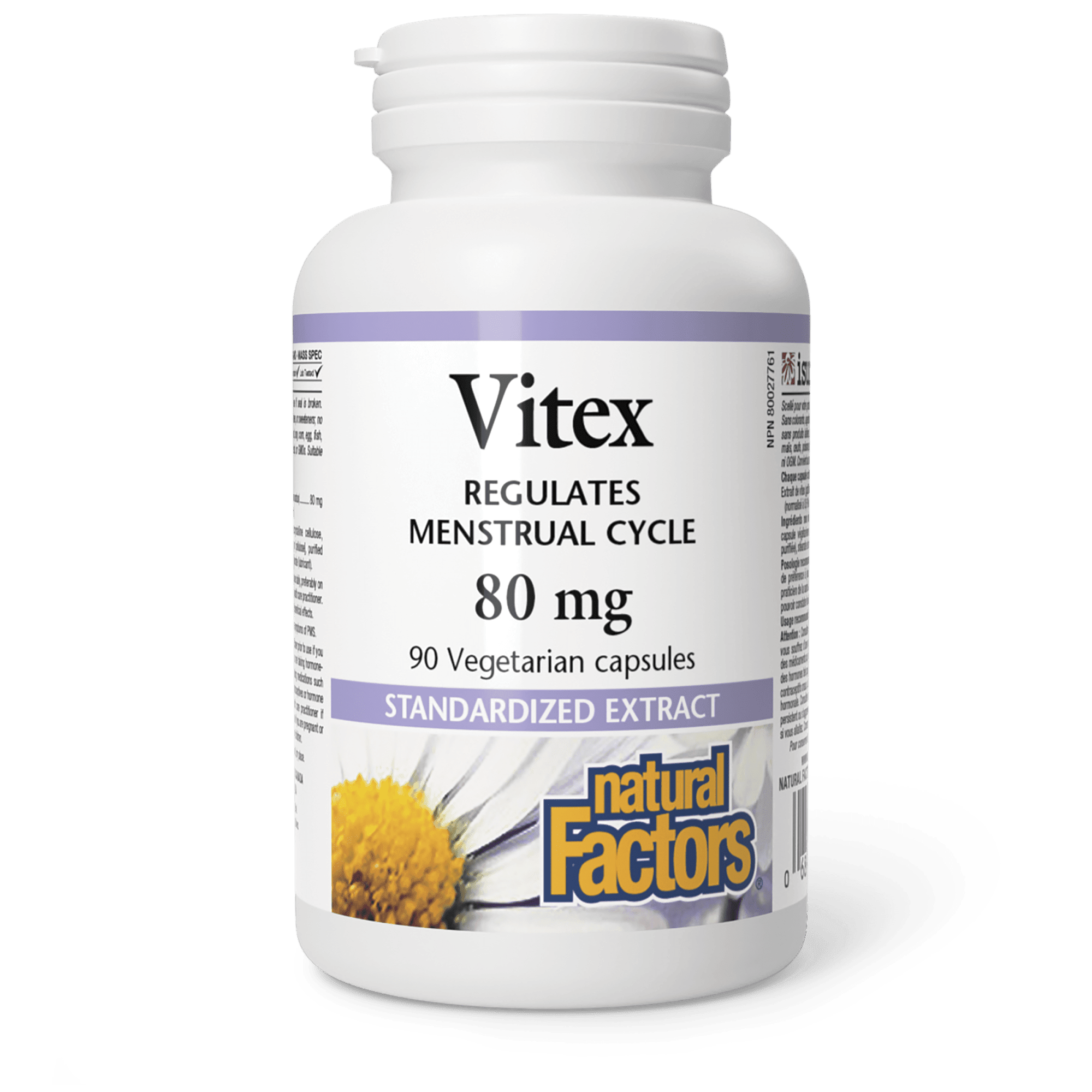 Natural Factors Vitex Standardized Extract 80mg 90 Veg Capsules