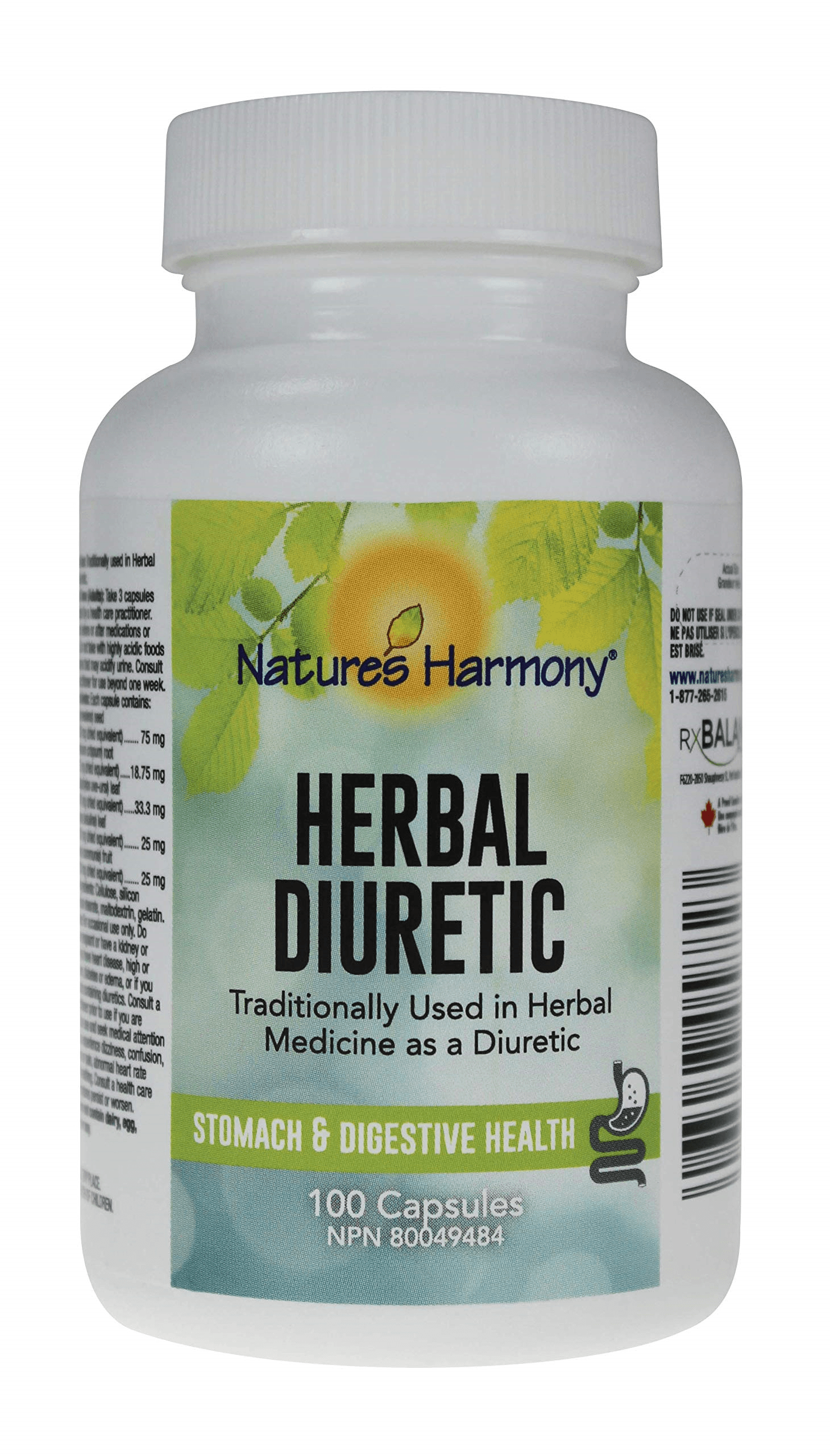 Nature's Harmony Herbal Diuretic 100 Capsules