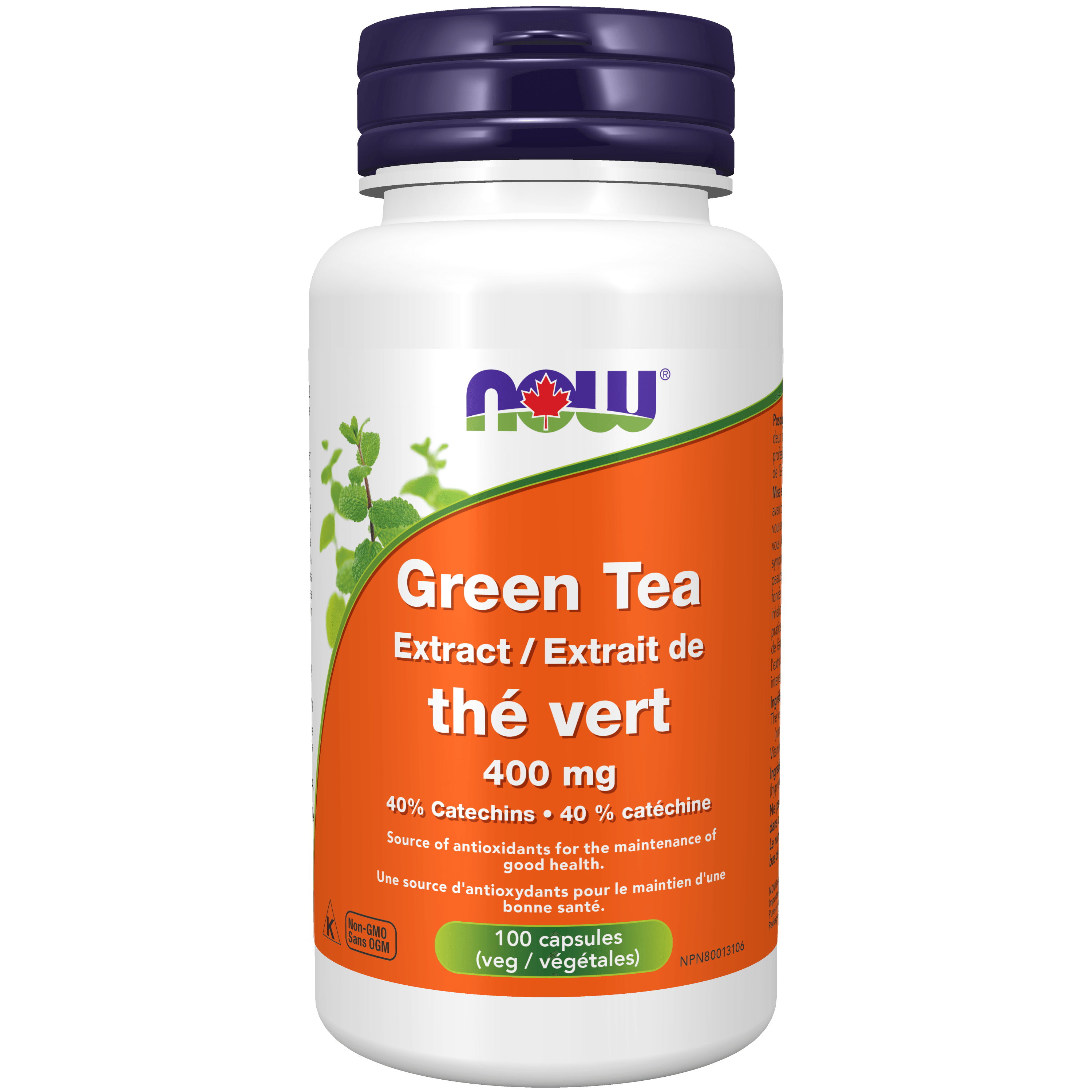 NOW Green Tea Extract 400mg 100 Veg Capsules