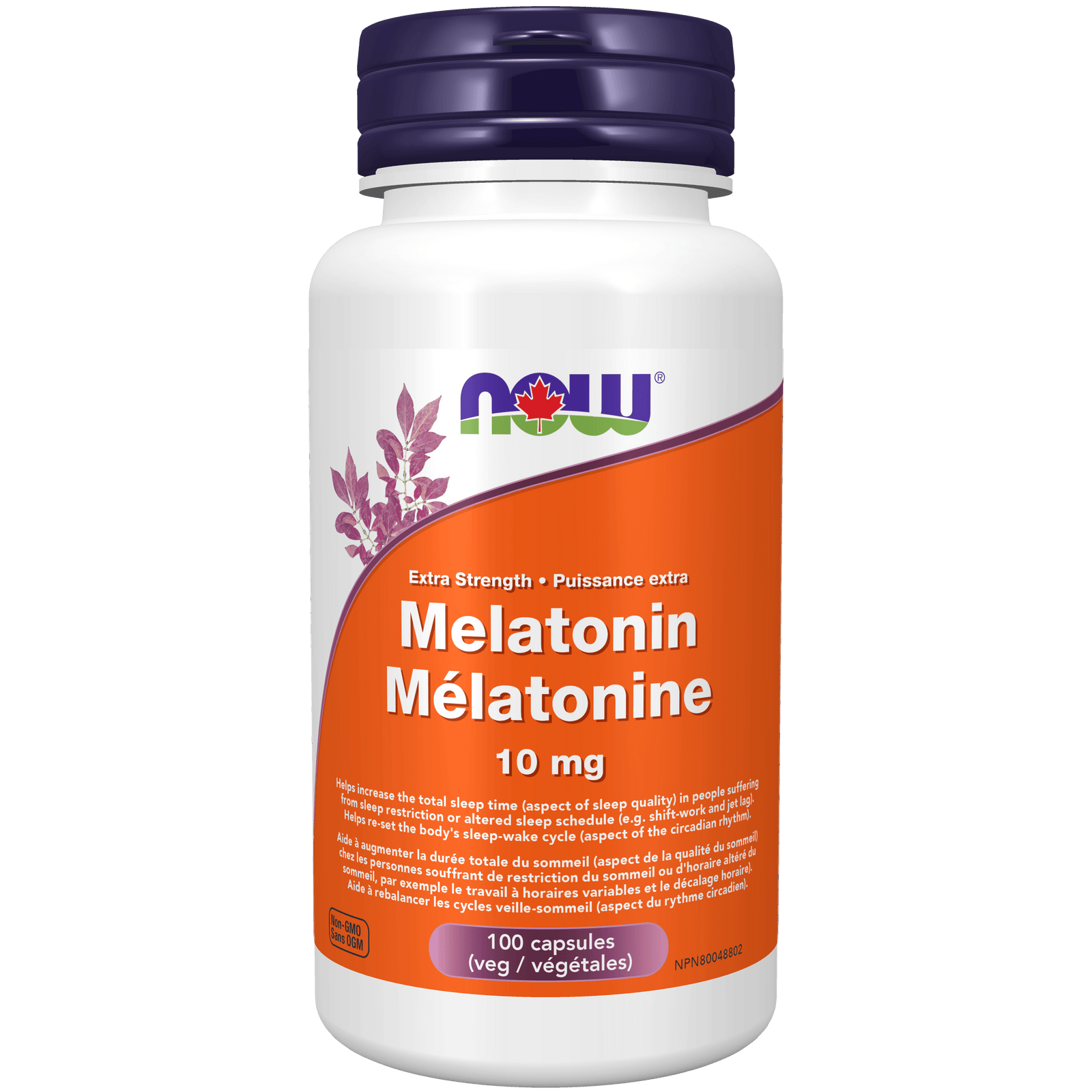 NOW Melatonin Extra Strength 10mg 100 Veg Capsules
