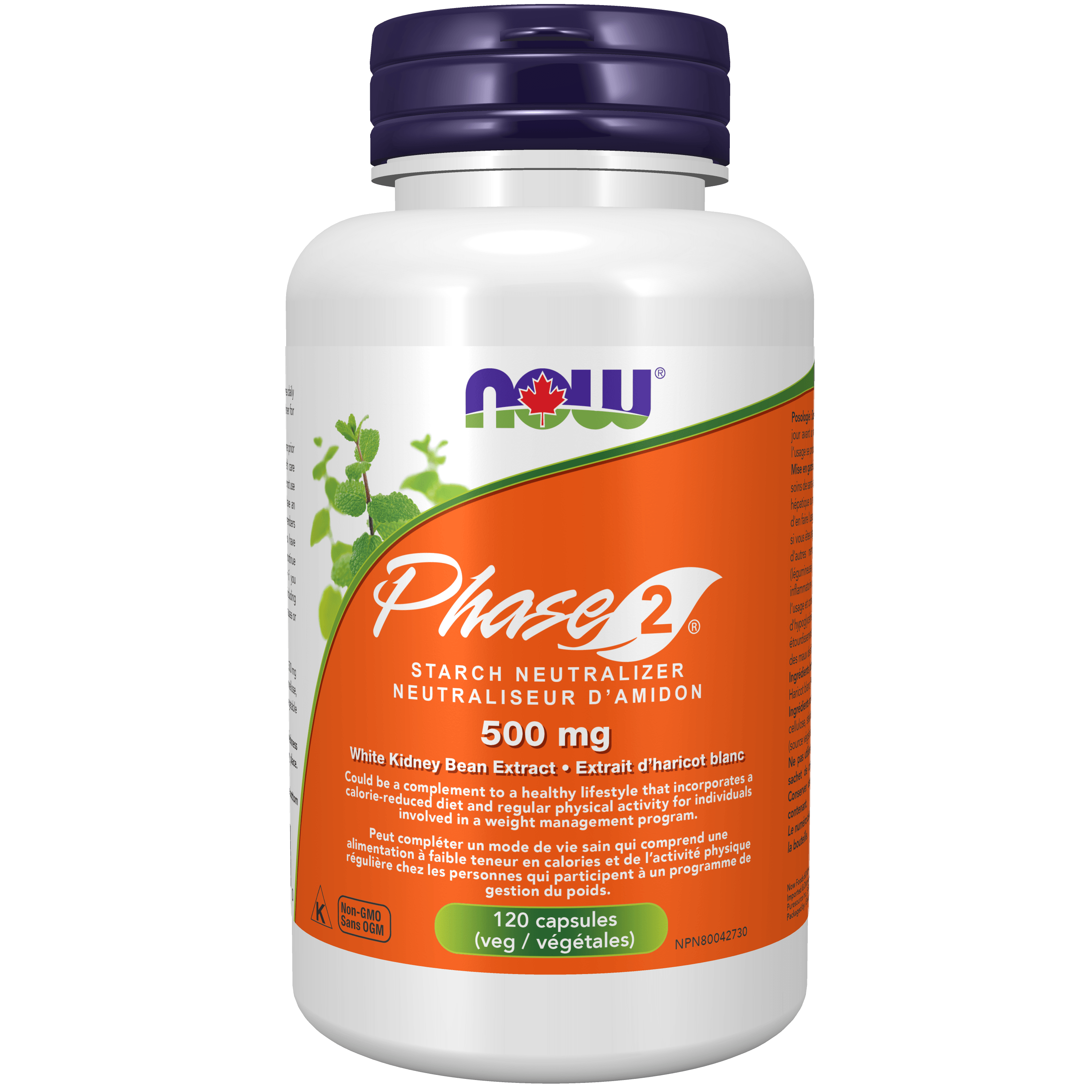 NOW Phase-2 Starch Neutralizer 500mg 120 Veg Capsules