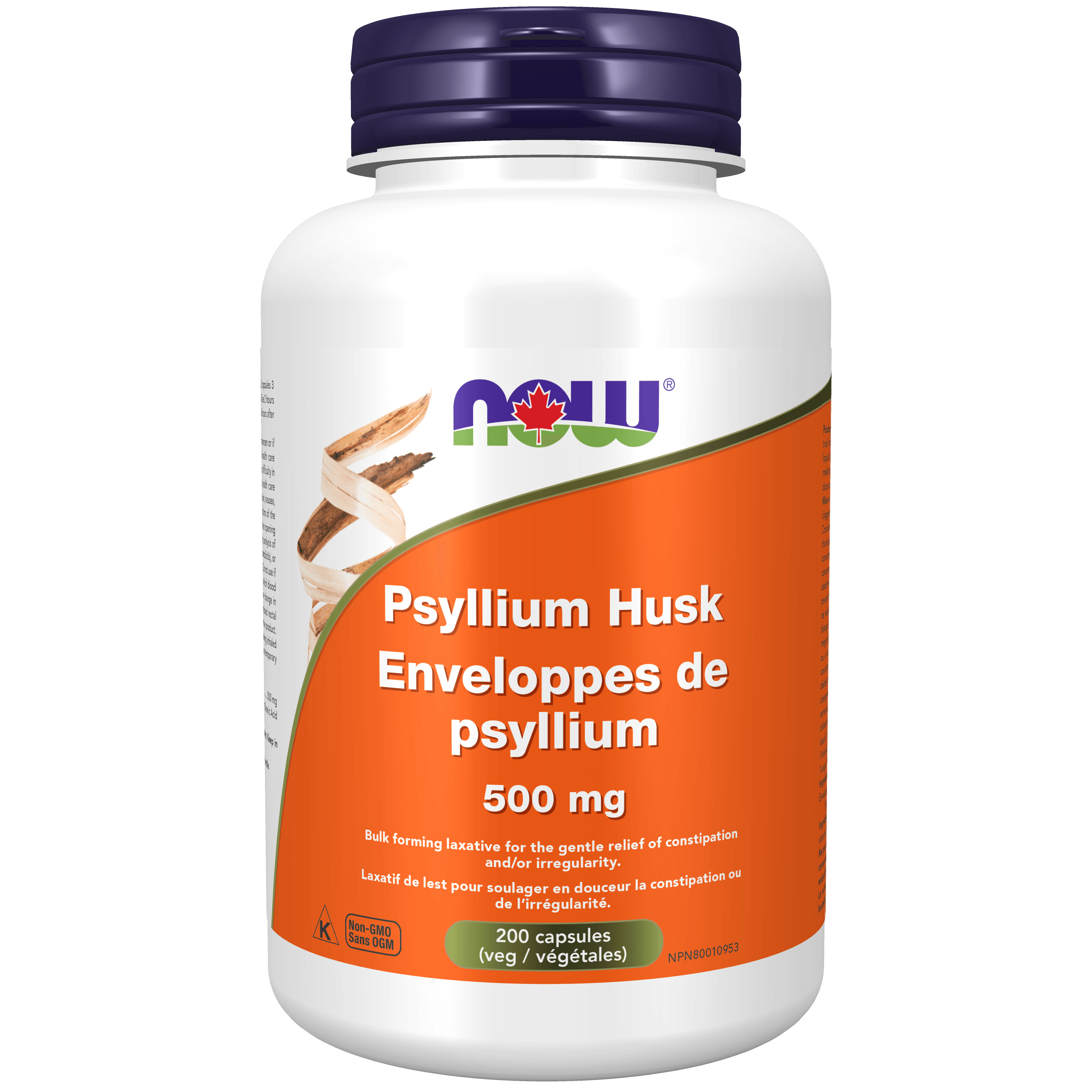 NOW Psyllium Husk 500mg 200 Capsules