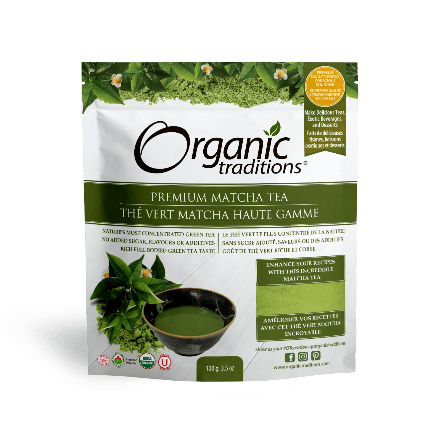 Organic Traditions Matcha Tea Premium 100g