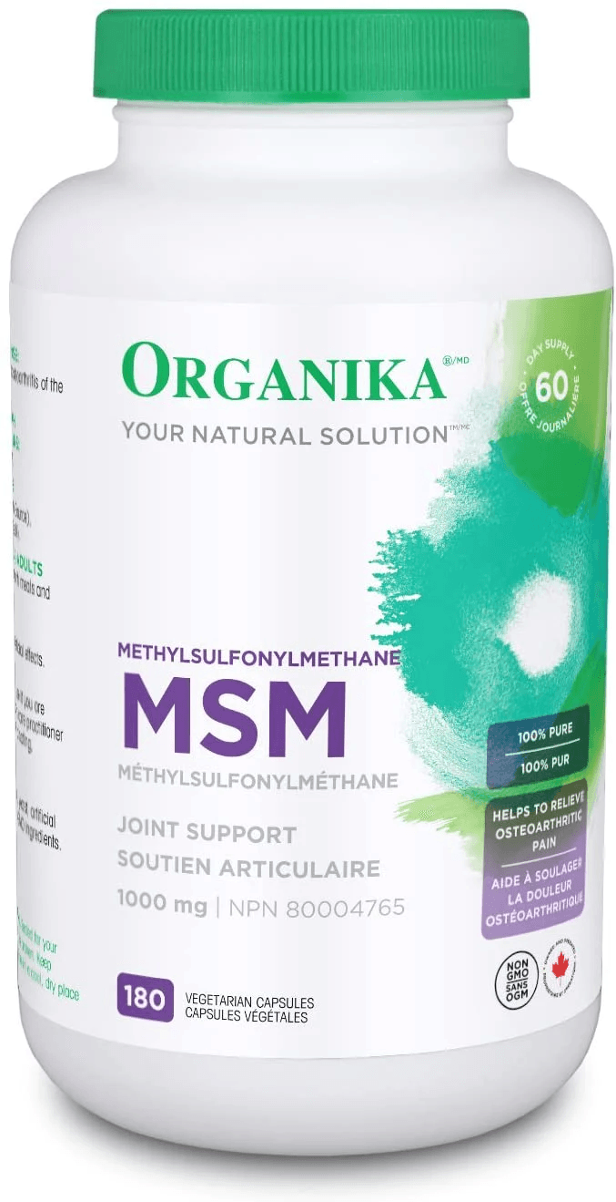 Organika MSM 1000mg 180 Veg Capsules