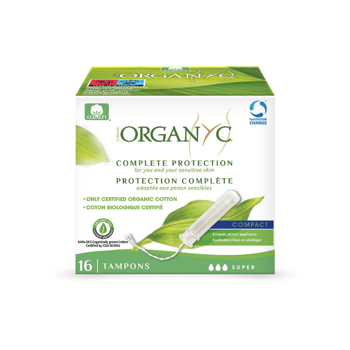 Organyc Compact Tampons Super 16 Units