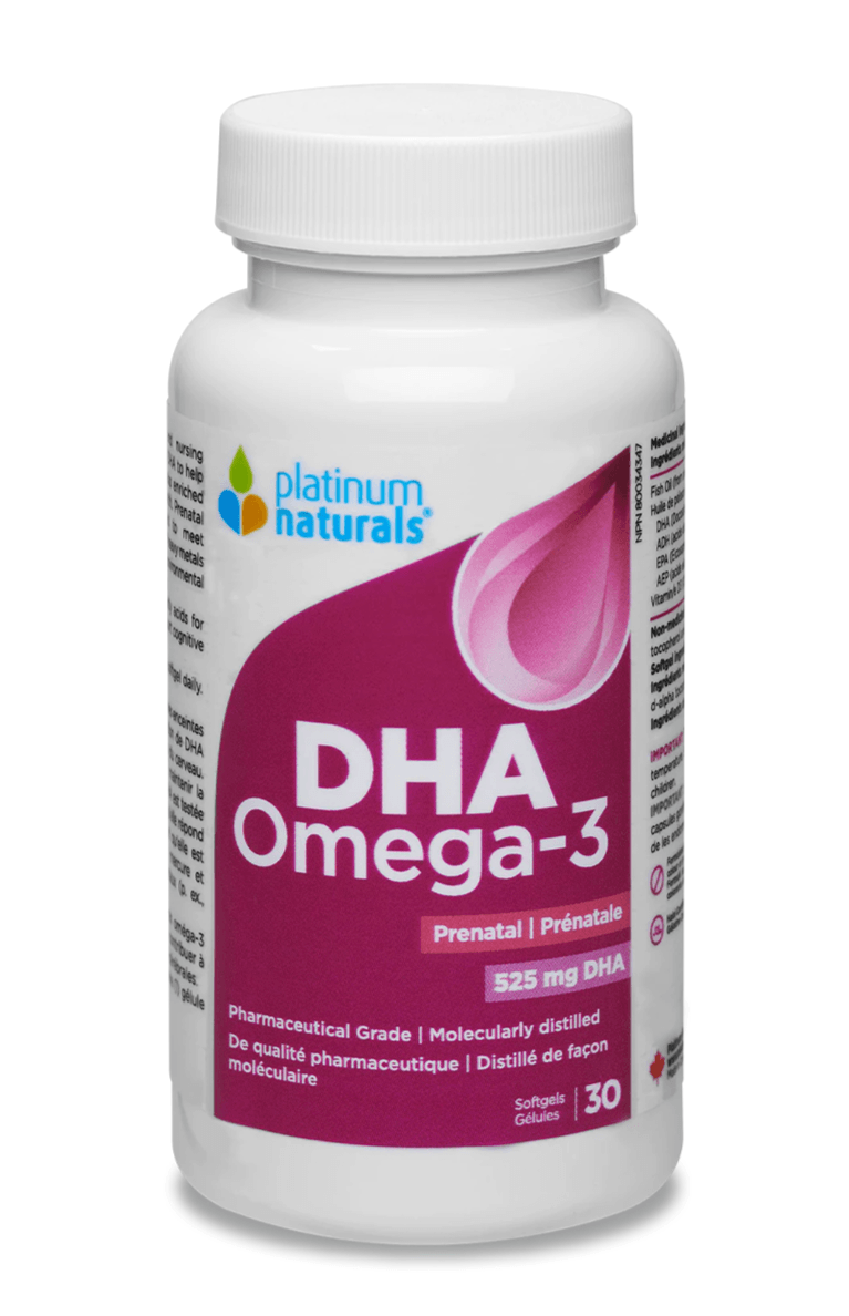Platinum Naturals Prenatal Omega-3 DHA 30 Softgels