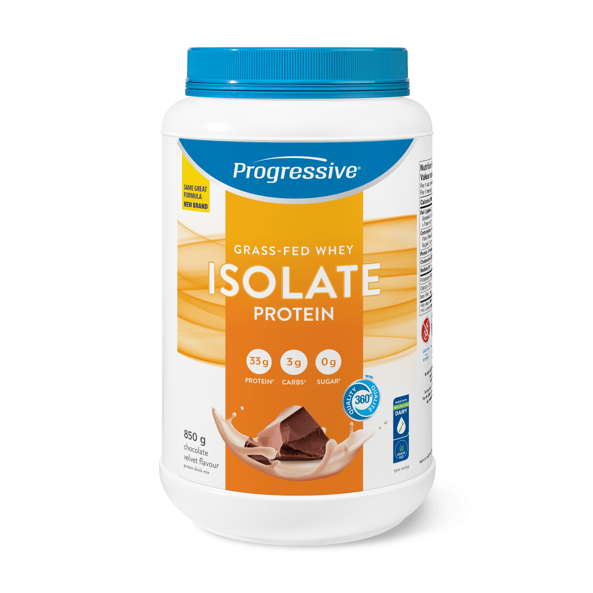 Progressive Grass Fed Whey Isolate Chocolate 850g