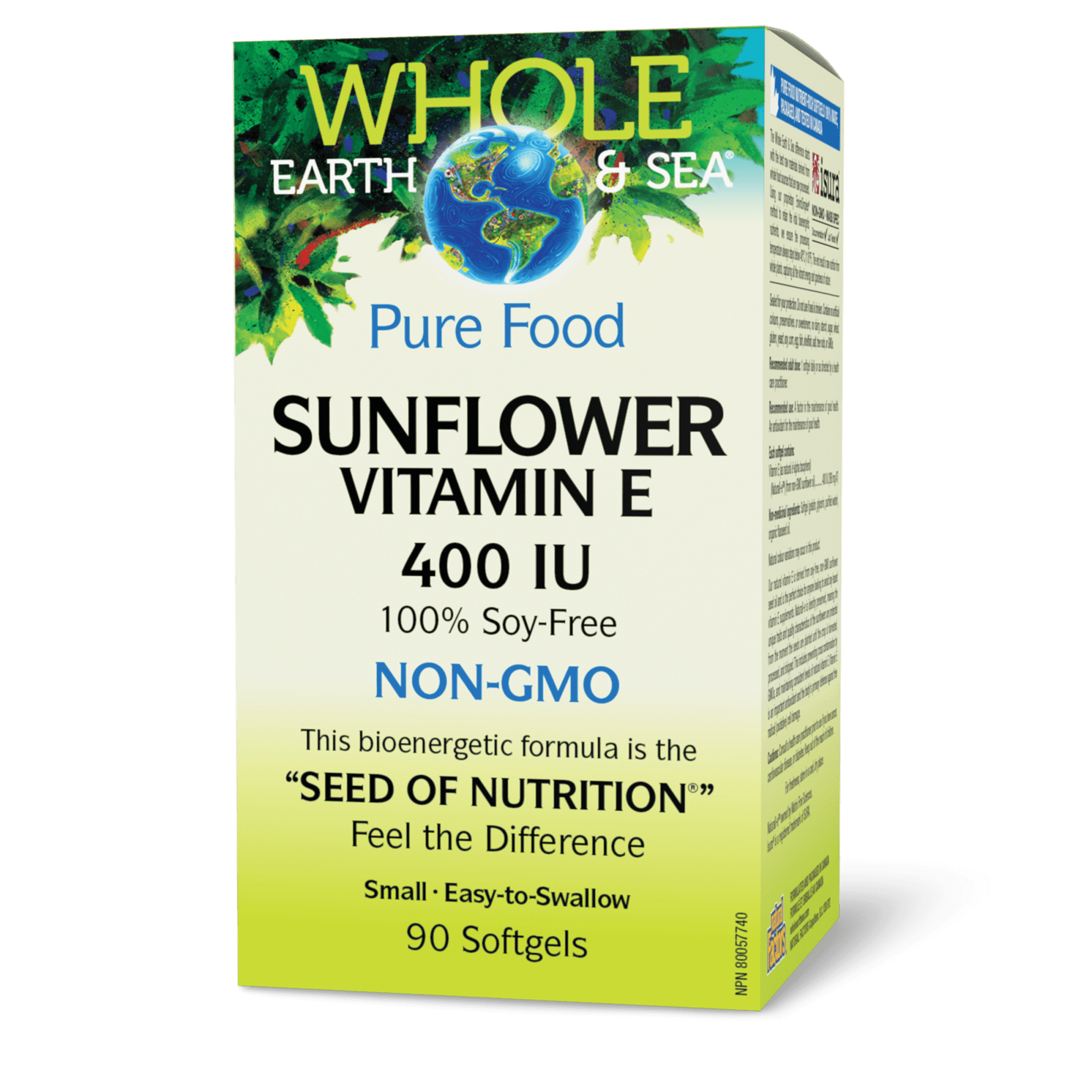 Whole Earth & Sea Sunflower Vitamin E 400IU 90 Softgels